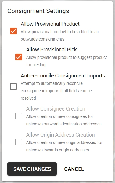 Configuring Provisional Product and Provisional Pick Settings – Consignly